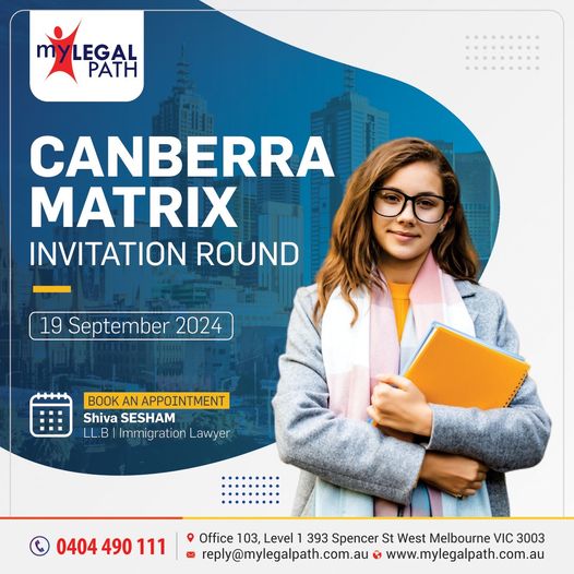 Canberra Matrix Invitation Round: 19 September 2024 – HOME